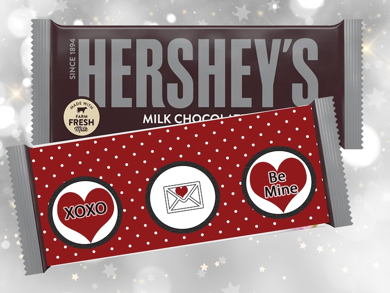XOXO Be Mine Valentine’s Day Candy Bar Label – Diy Wrapper Download ...