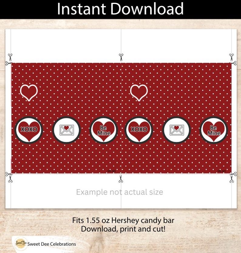 XOXO Be Mine Valentine’s Day Candy Bar Label – Diy Wrapper Download ...