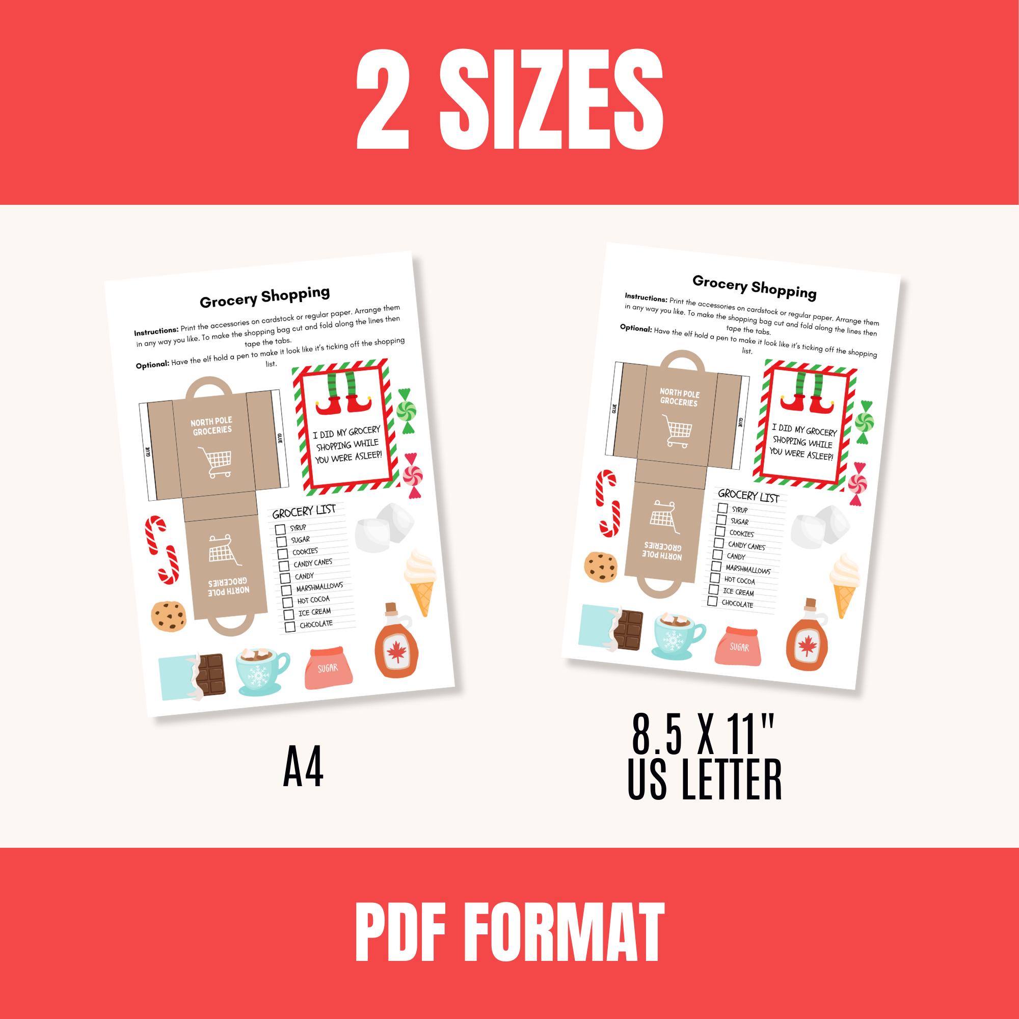 Elf Grocery Shopping Props, Printable Food Shopping Scene, Funny Elf ...