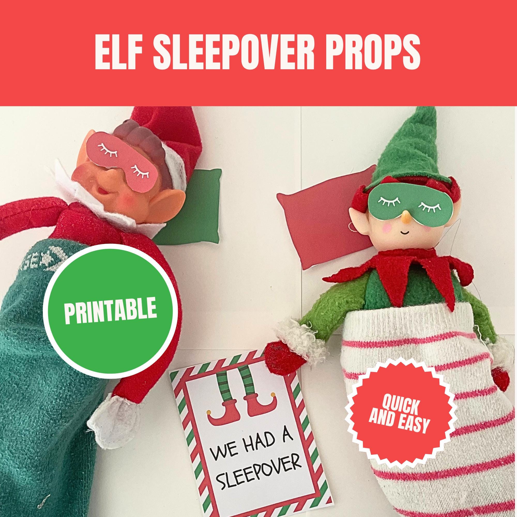 Elf Sleepover Props, Printable Slumber Party Scene, Funny Elf Ideas ...