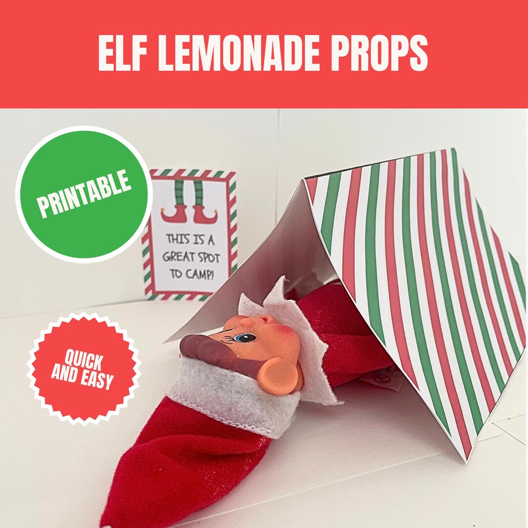 Elf Camping Props, Printable Elf Camp Scene, Funny Elf Ideas, Christmas ...