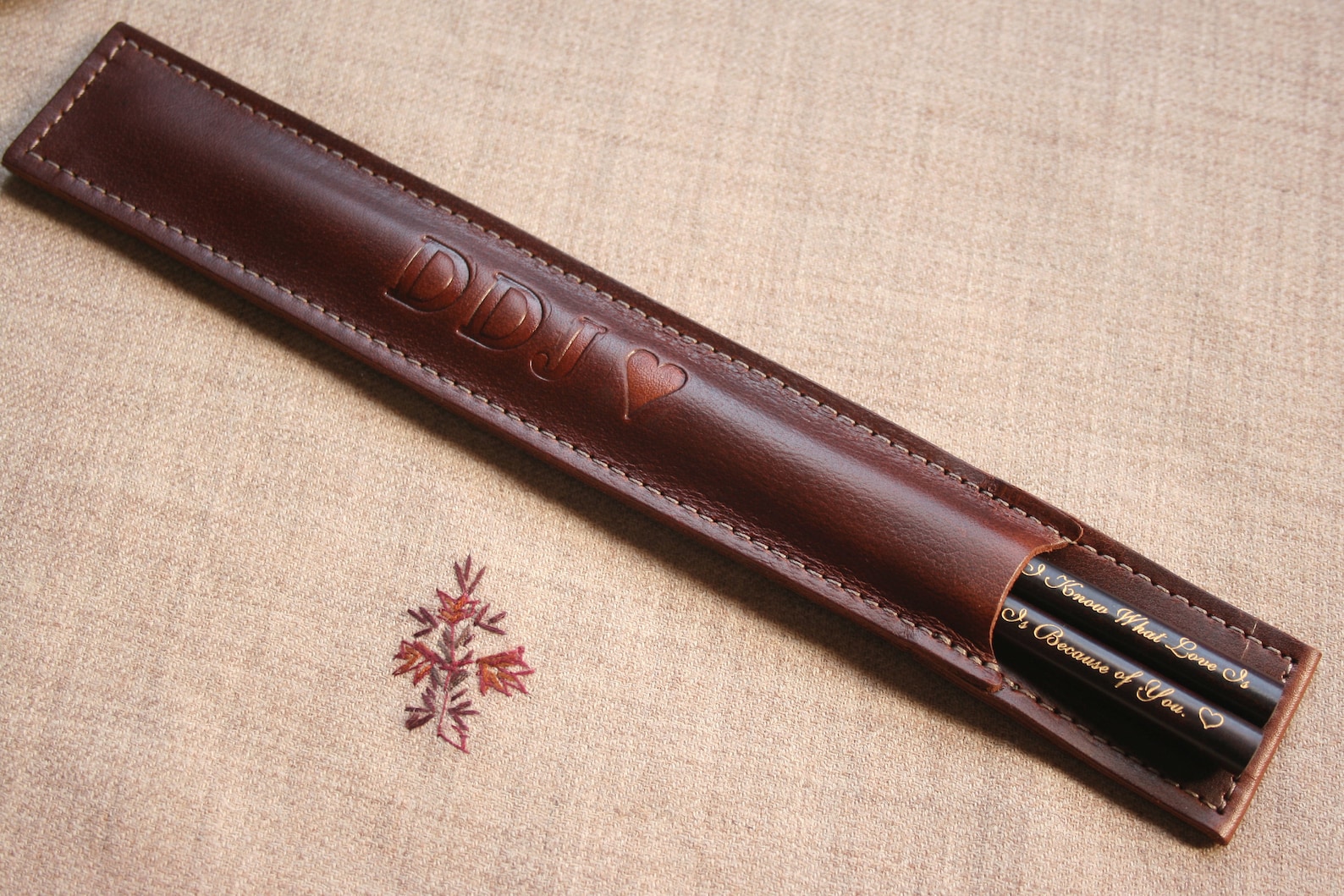 Chopstick Leather Pouch With Personalized Imprinting Option - Etsy