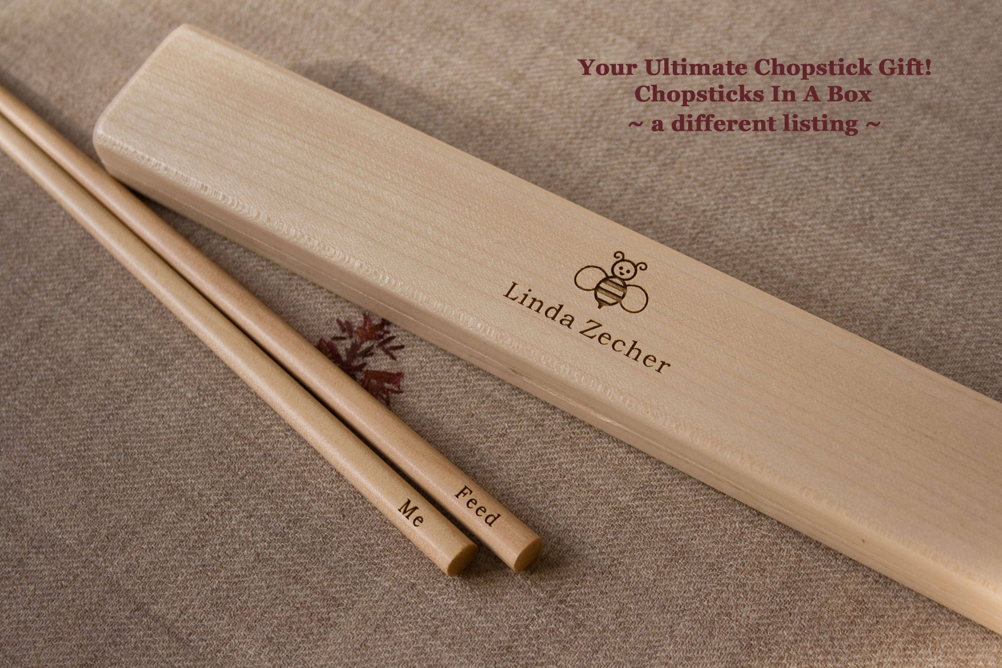 Custom Engraved Chopsticks - Light Wood - Etsy