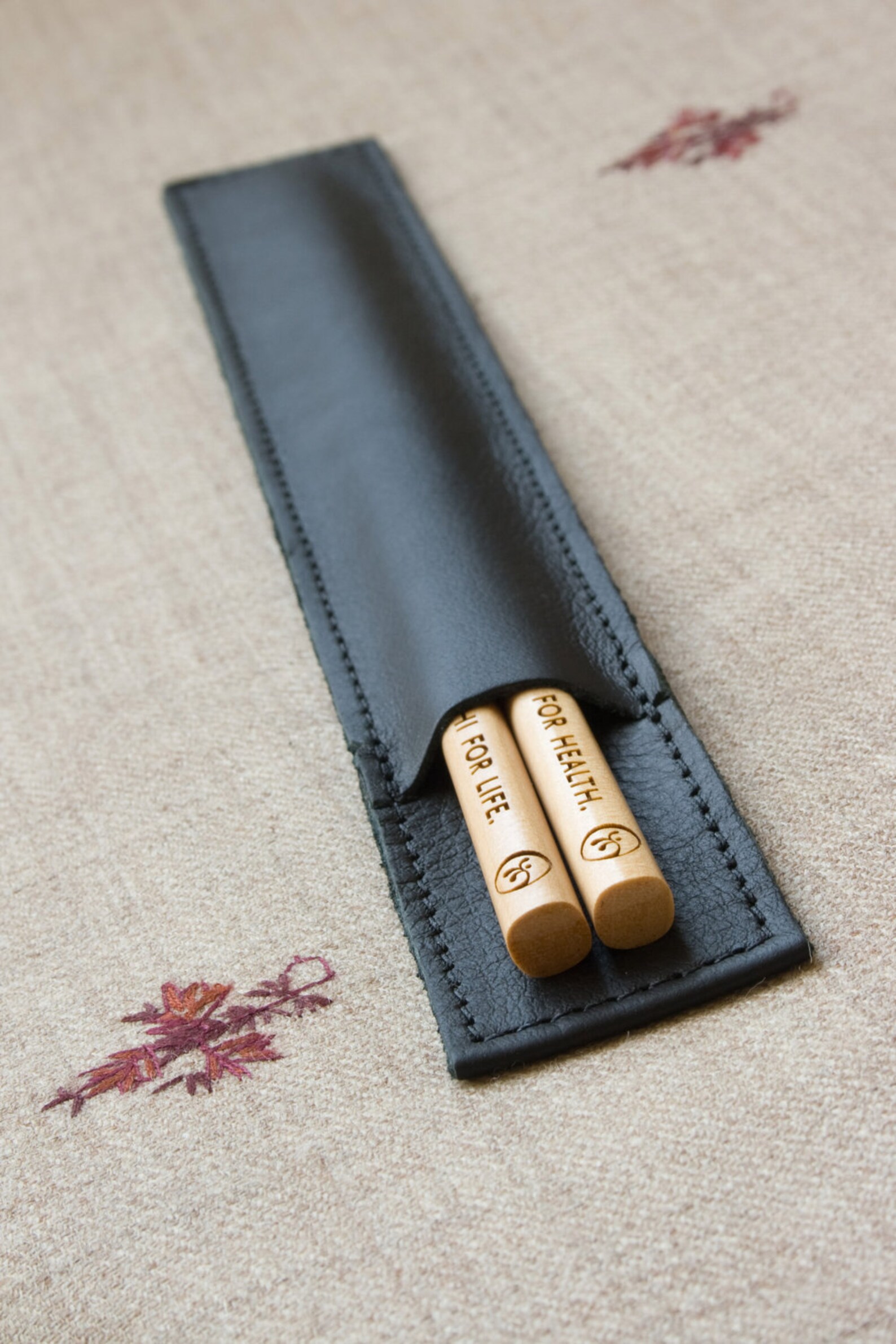 Chopstick Leather Pouch With Personalized Imprinting Option - Etsy