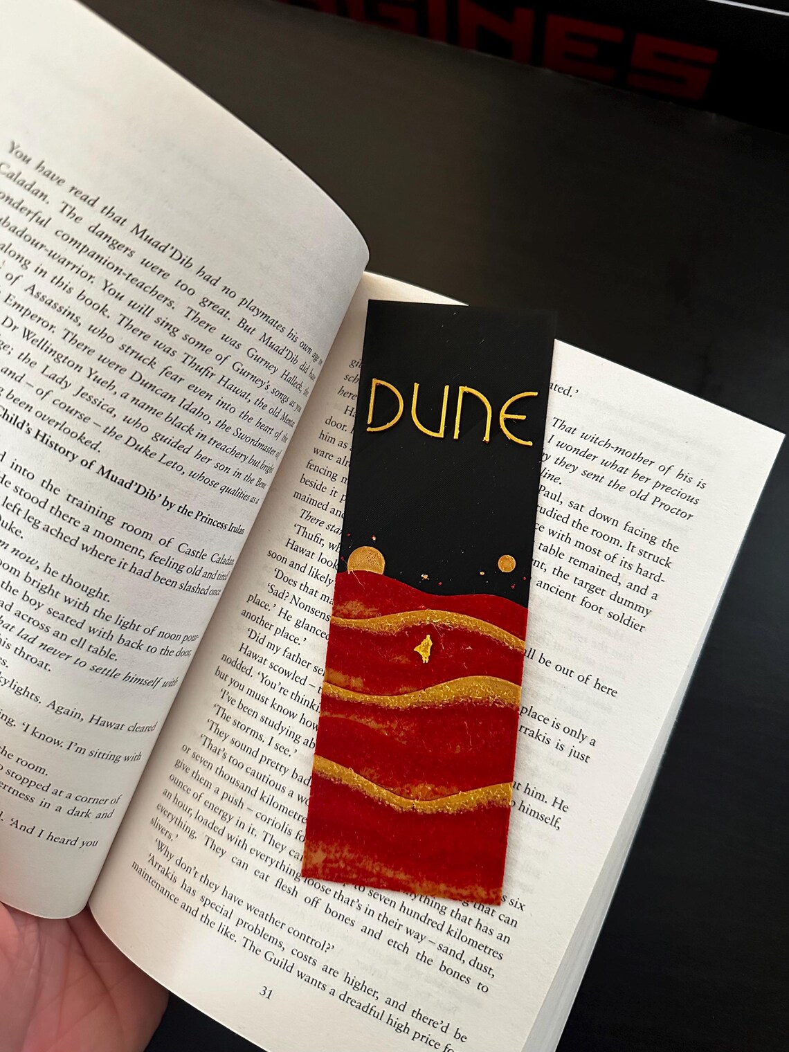 Dune 3D Printed Bookmark Jim Tierney-inspired Design Sci-fi Book Lover ...