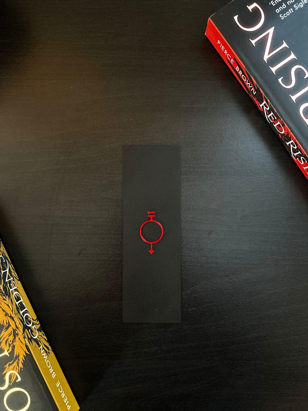 Red Rising Red Sigil 3D Printed Bookmark for Sci-fi Fans - Etsy