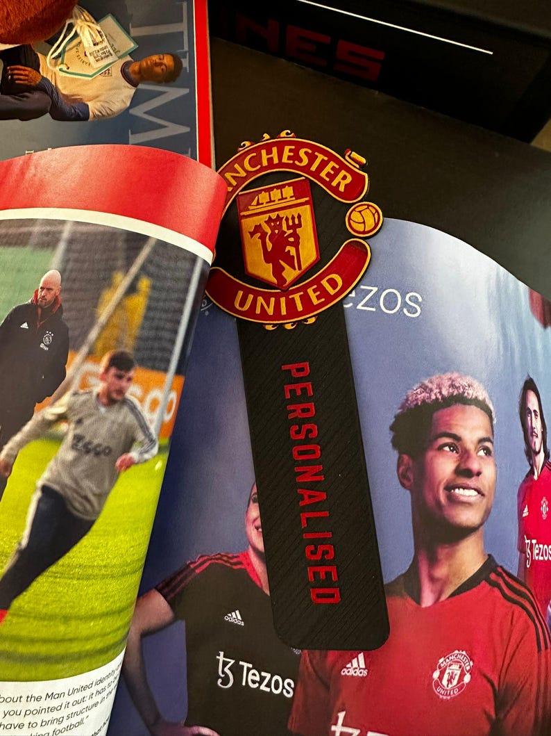 Personalized Manchester United Bookmark | 3D Printed Personalized ...