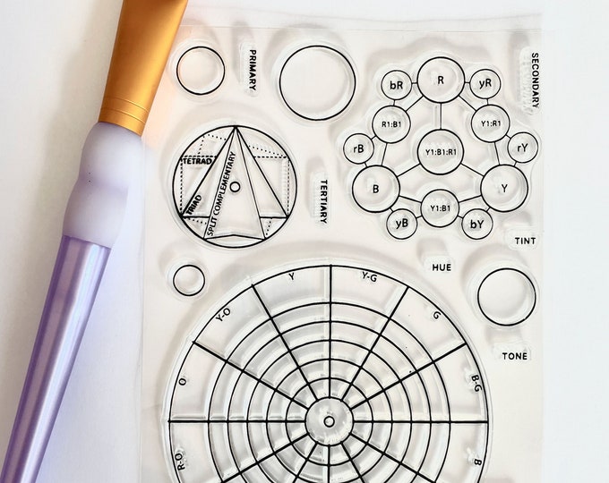 Silicone Watercolor Color Theory Stamps - Watercolor Swatching - Swatch ...