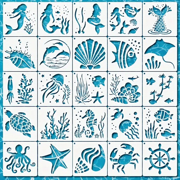 Ocean Stencils - Etsy