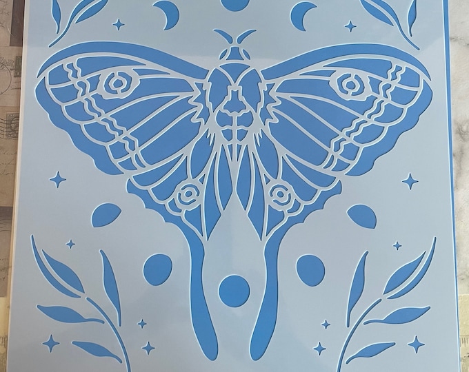 Large Moth Stencil 11.8x11.8" Craft Stencil Reusable Plastic - Magic ...