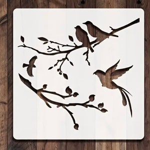Bird Stencil Set - for Painting Birds, Bird Cages Stencil - for ...