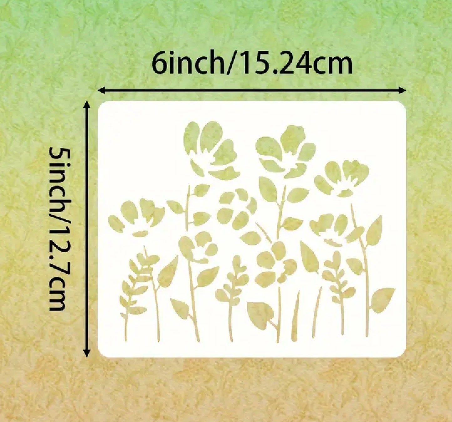 12 Reusable Flower Stencils for Painting Flowers Stencil Bouquet Plants ...