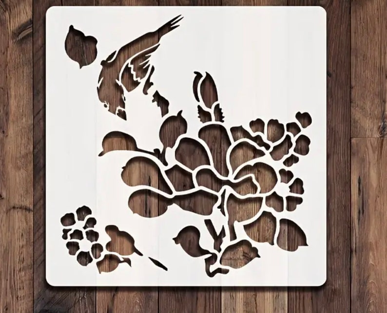 Bird Stencil Set - for Painting Birds, Bird Cages Stencil - for ...