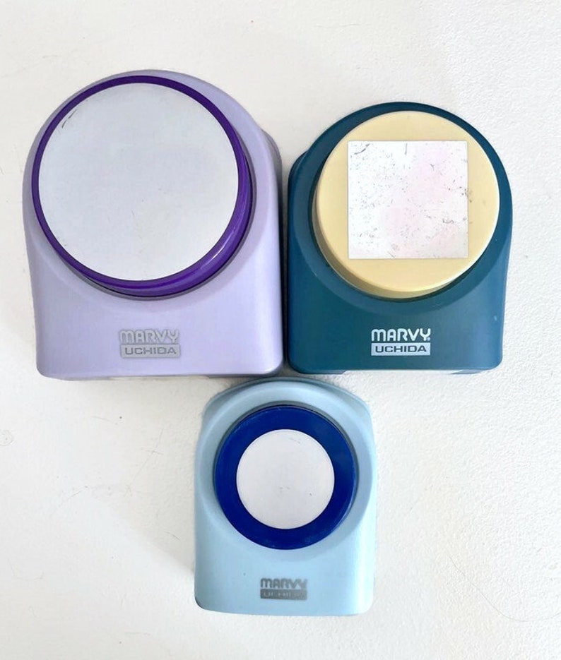 Large Marvy Uchida Paper Punches, 3 Circle, 2 Circle, and 1.75 Square - Etsy