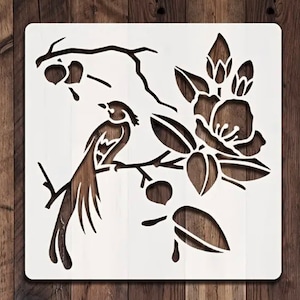 Bird Stencil Set - for Painting Birds, Bird Cages Stencil - for ...