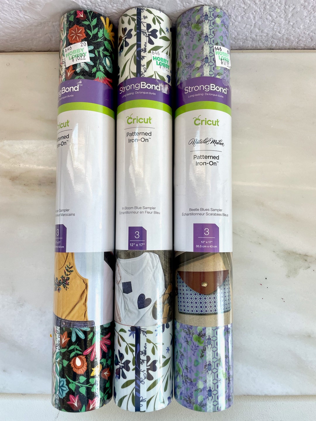 Cricut Patterned Iron-on Vinyl - Beetle Blues Sampler, in Bloom Blue ...