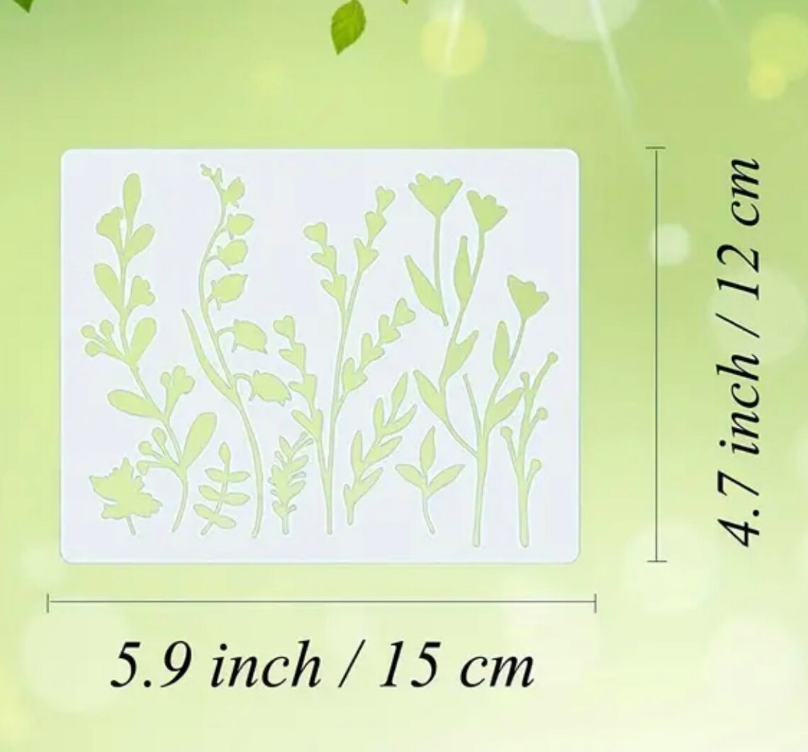 12 Reusable Flower Stencils - for Painting Flowers Stencil Bouquet ...