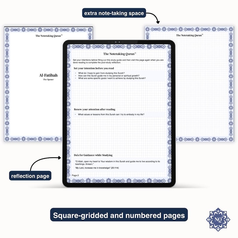 Ayatul Kursi - the Throne Verse : Quran Note-taking Template, Study ...
