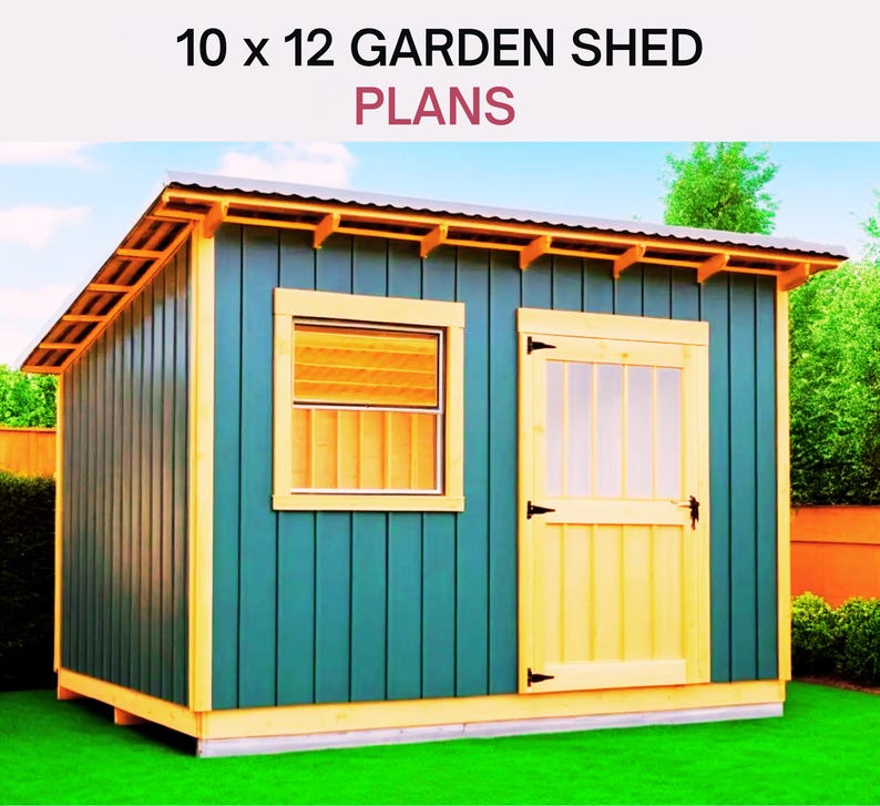 Modern 10x12 DIY Shed Plans Step-by-step Woodworking Guide | Digital PDF Download | Easy ...