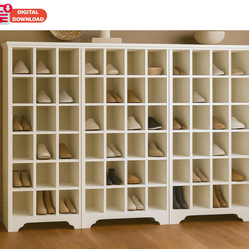 Modern Shoe Rack Plans - Etsy UK