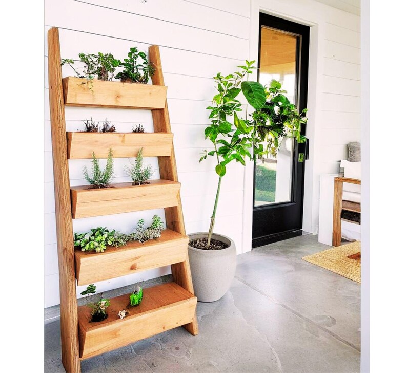 Tiered Vertical Ladder Planter Box Plans | DIY Garden, Herb & Vegetable Planter | PDF Build ...