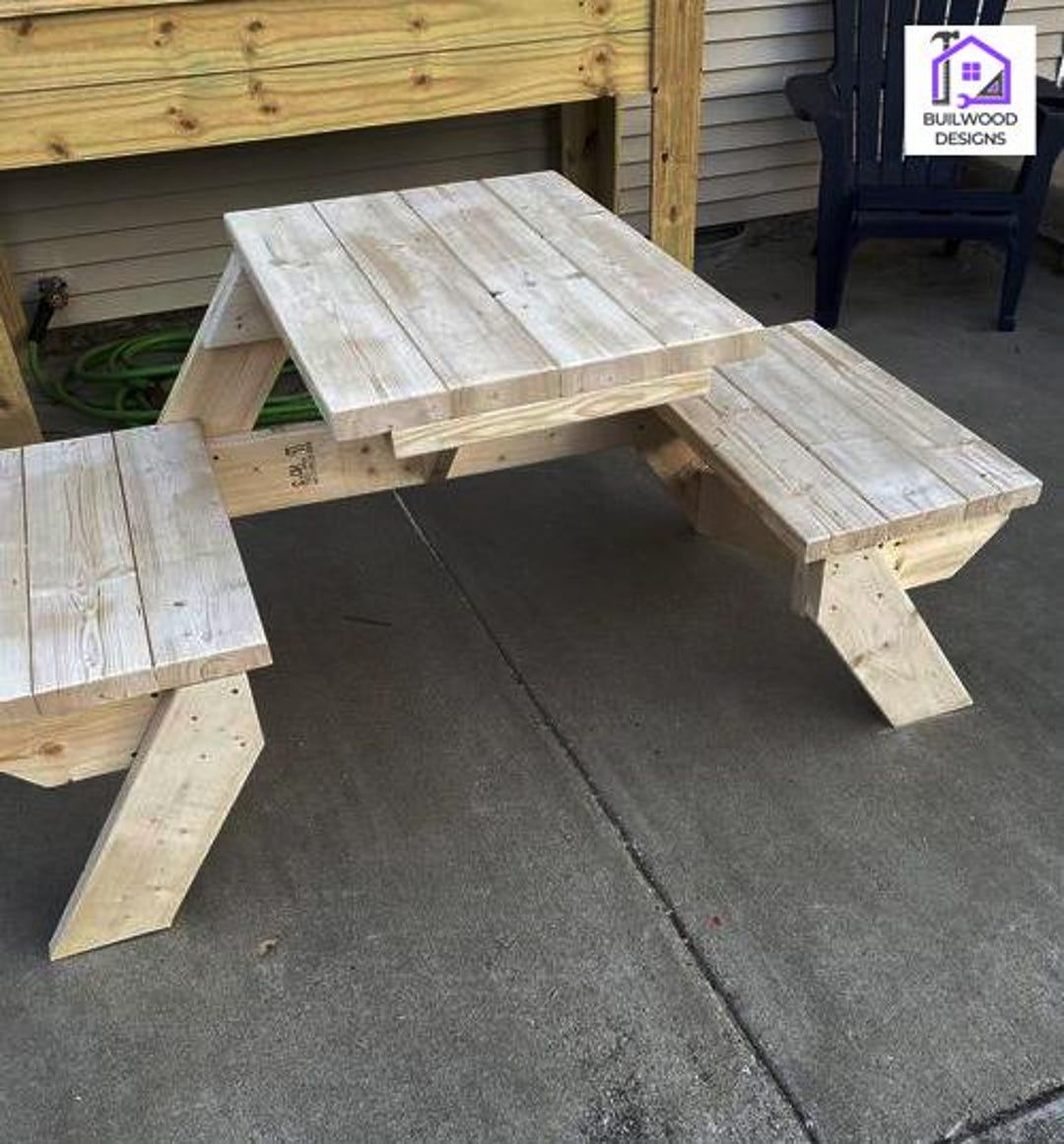 2-person Picnic Table Build Plans: Small Garden Table (PDF Download) - Etsy