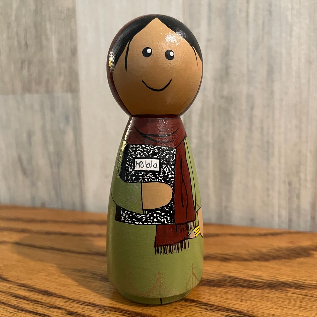 Jumbo Malala Yousafzai Peg Doll, Famous Activist, Gift, Educational ...