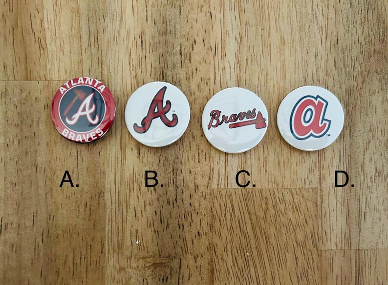 12 Total Atlanta Inspired 1.25 Inch Pinback Buttons / Baseball Crafting ...