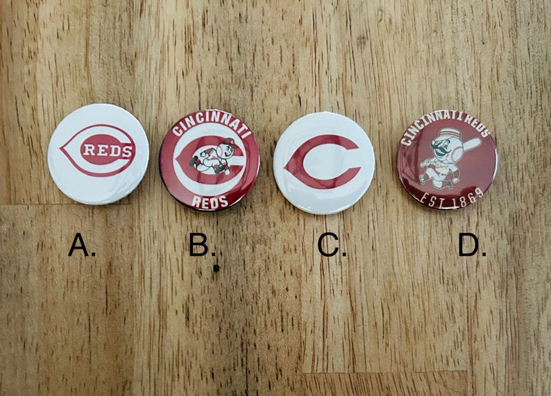 12 Total Cincinnati Inspired 1.25 Inch Pinback Buttons / Baseball Crafting Supplies / Baseball ...