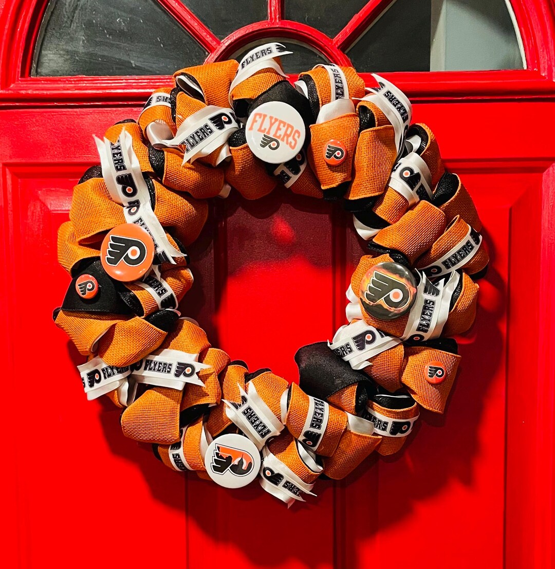 Philadelphia Flyers Wreath / Flyers Decor / Flyers Wall Decor / Indoor ...