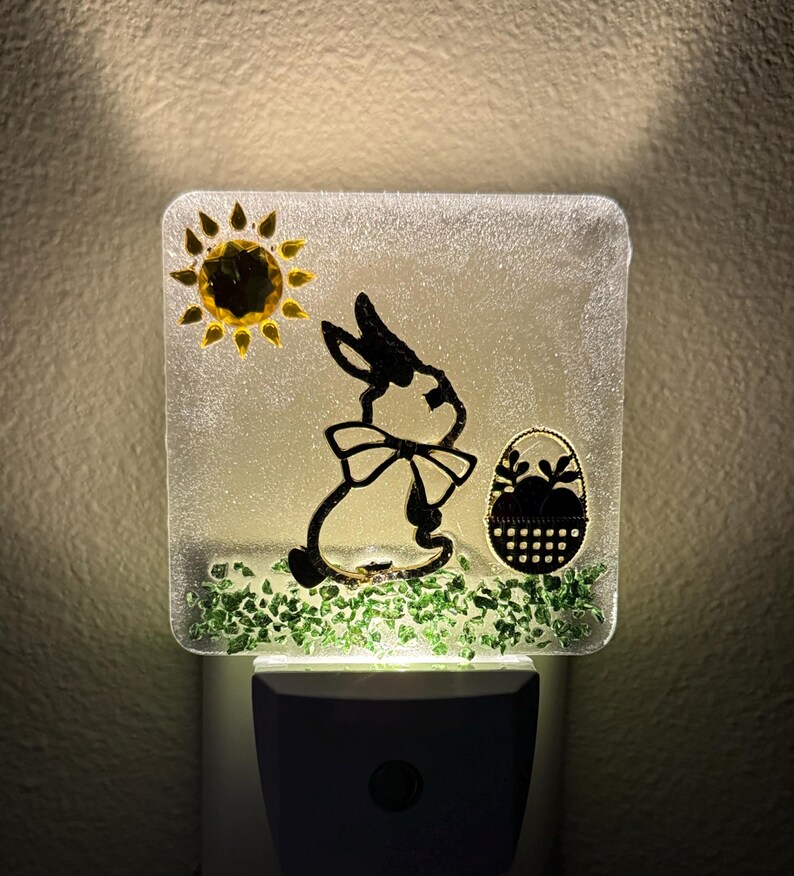 Easter Bunny 3D Night Light, Nightlight, Resin, Dusk to Dawn, LED, Gift ...