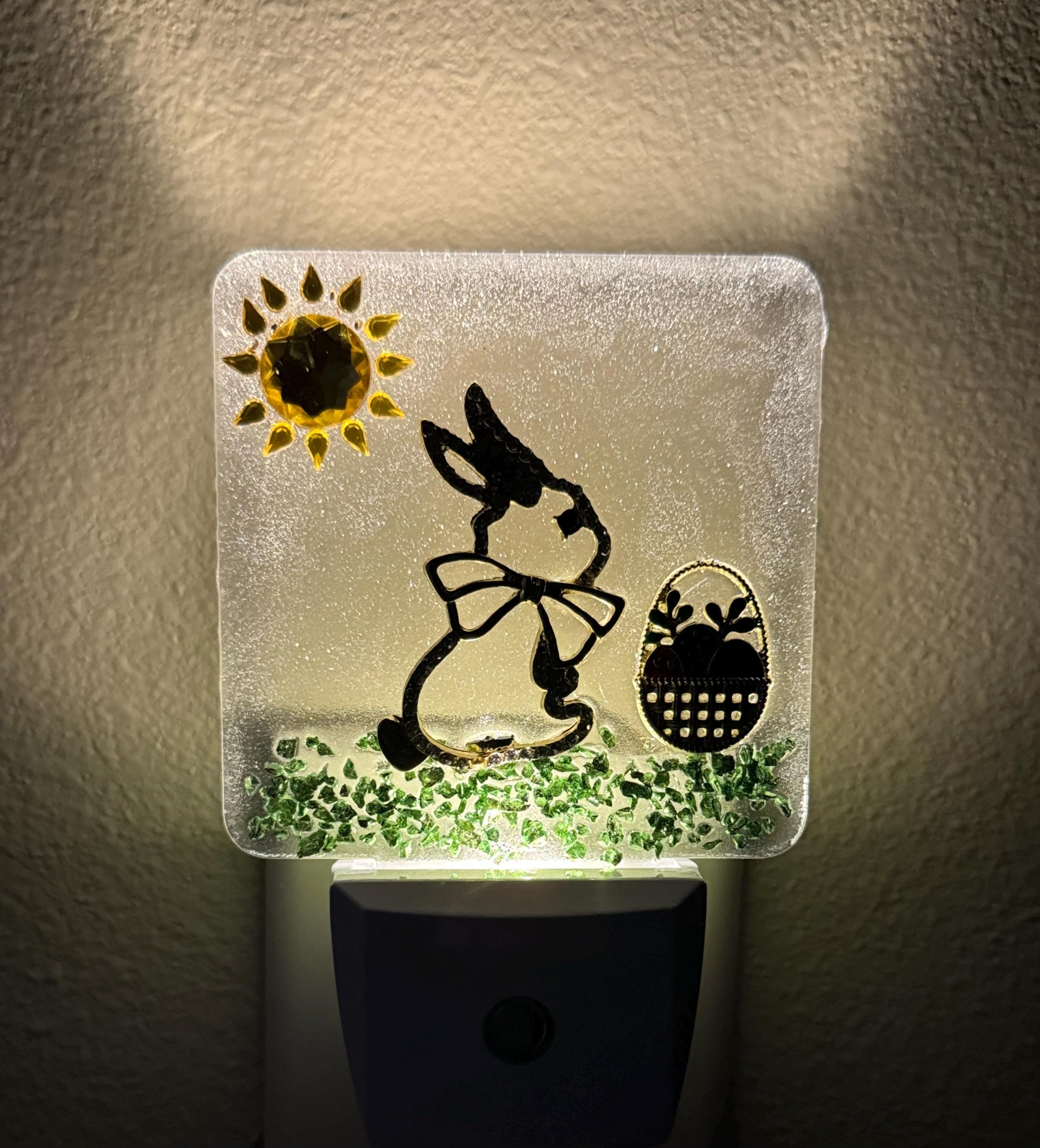 Easter Bunny 3D Night Light, Nightlight, Resin, Dusk to Dawn, LED, Gift ...