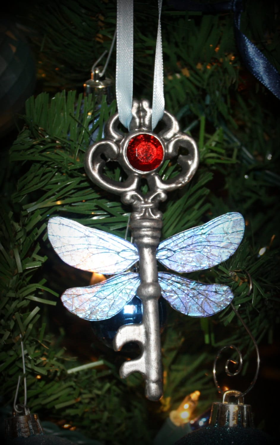 JUMBO Flying Winged Key Themed Ornament - Etsy