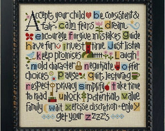 Lizzie Kate - ABC der Elternschaft K52 - Cross Stitch Pattern Chart und ...