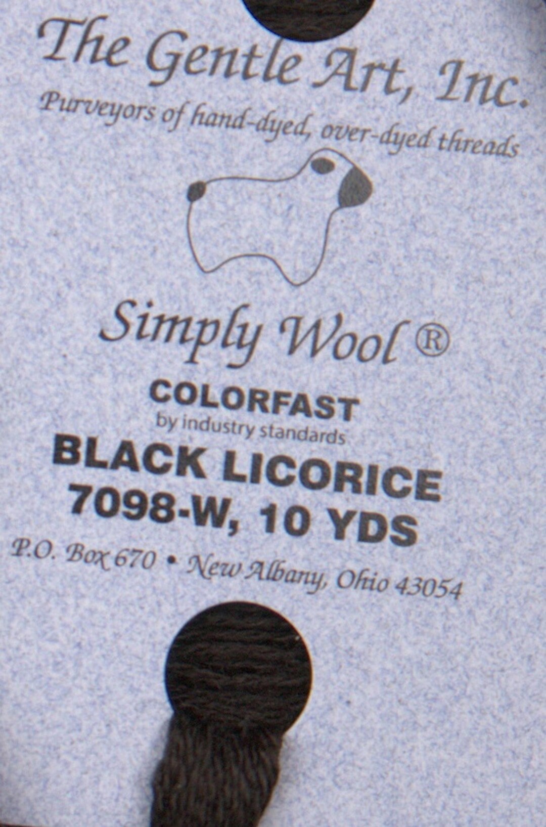 Black Licorice 7098W - the Gentle Art SIMPLY WOOL Threads Black ...