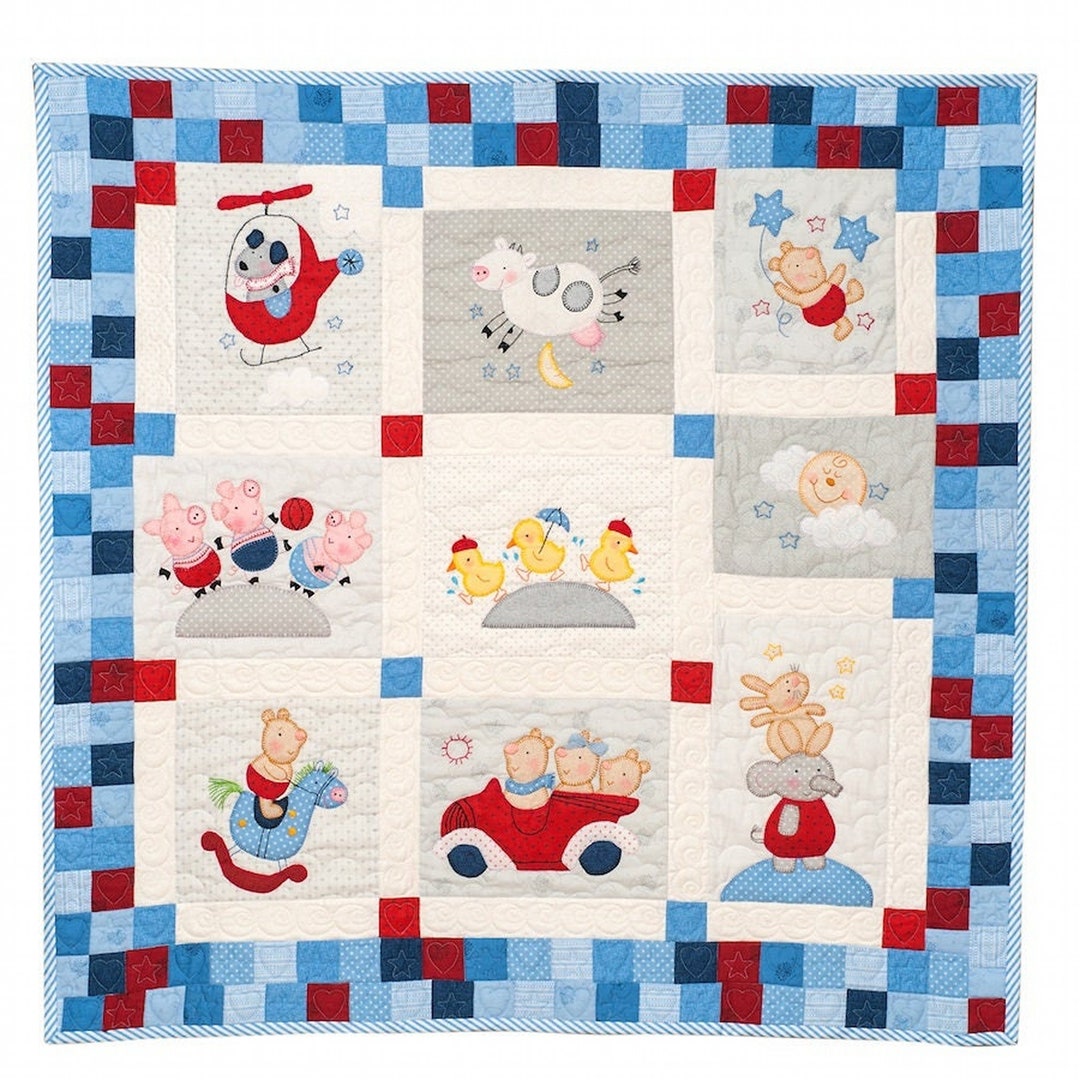 Red Brolly Nursery Quilt Applique Embroidery Pattern - Etsy