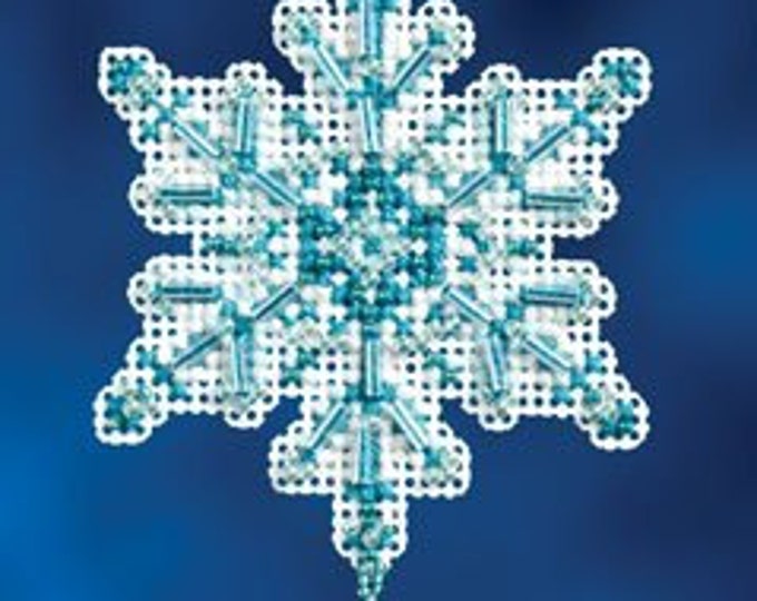 MILL HILL KIT - Snow Crystals Charmed Ornaments, Aqua Crystal ...