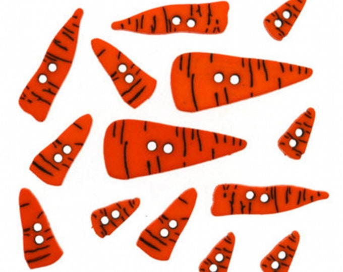 Dress It up Craft Buttons - Carrot Noses - 14 Pieces - Sewing ...