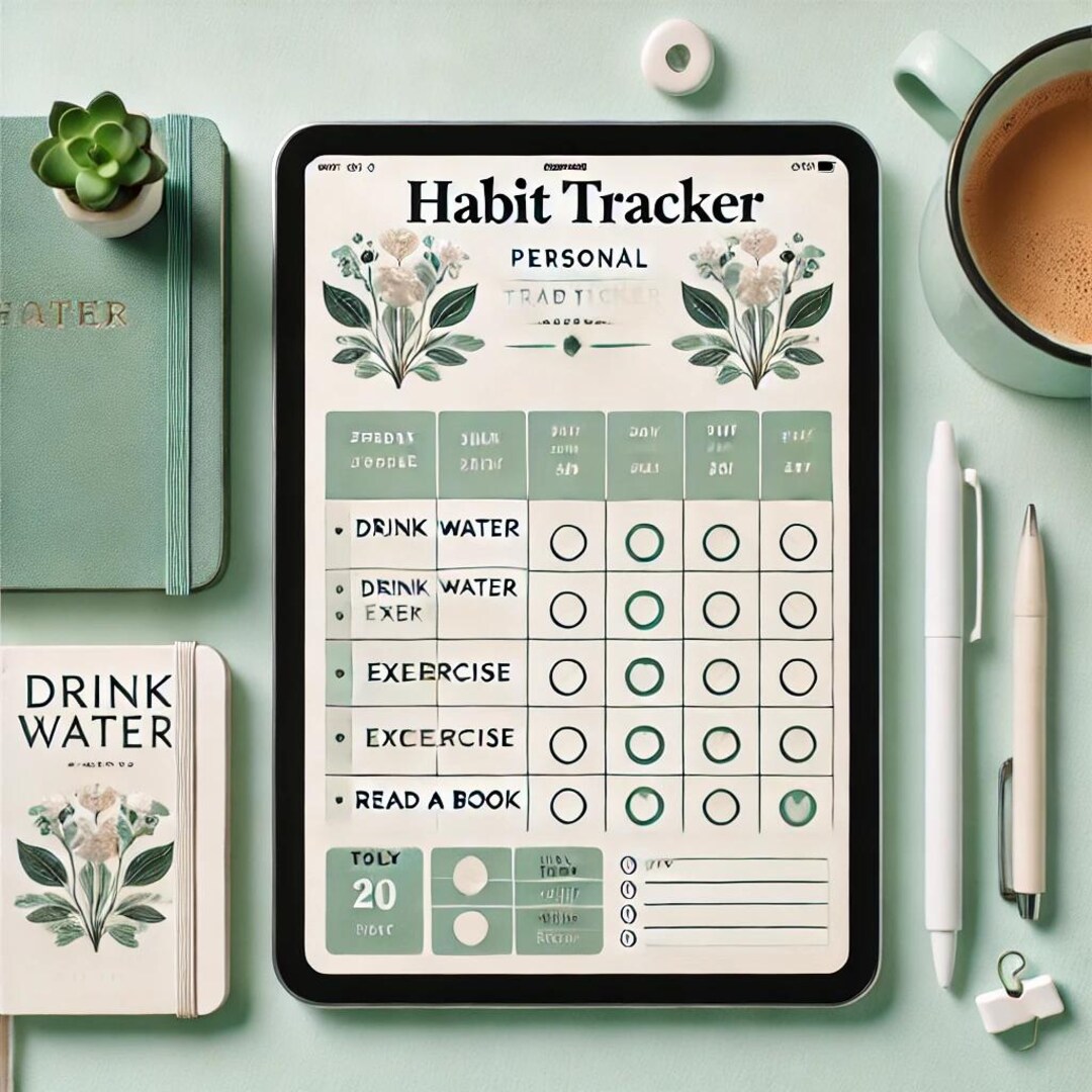Personal Habit Tracker Template - Etsy