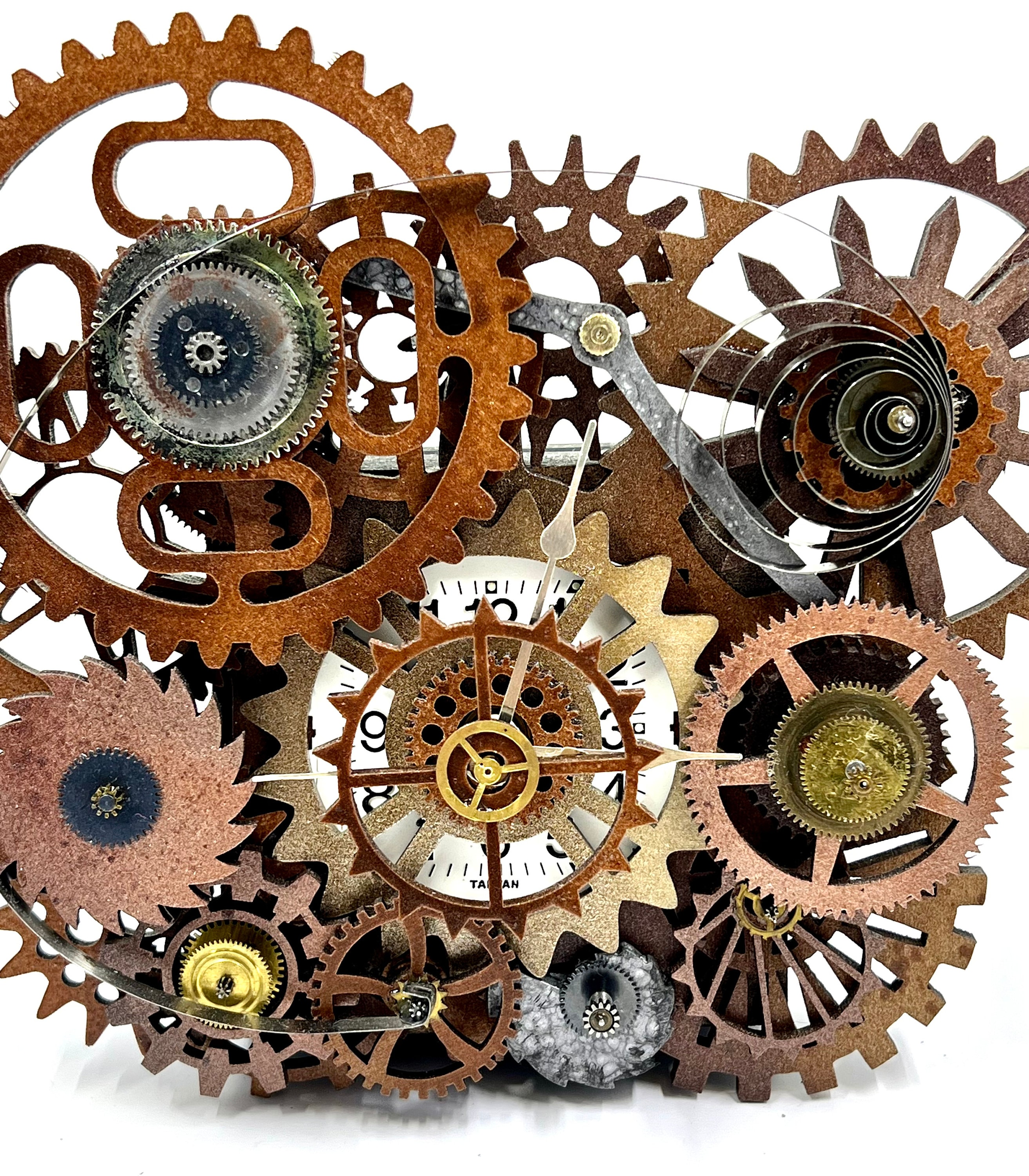 Steampunk Clock, Table Clock or Wall Clock Gears, Cogs, Clock Parts ...