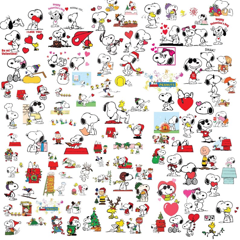 Snoopy SVG Bundle Pack Iconic Peanuts Clipart for Cricut, Silhouette ...