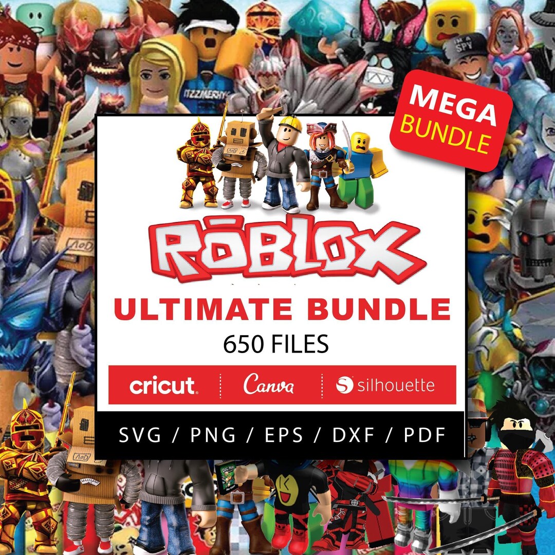 Roblox Gaming SVG Bundle Pack Clipart for Cricut, Silhouette Roblox ...