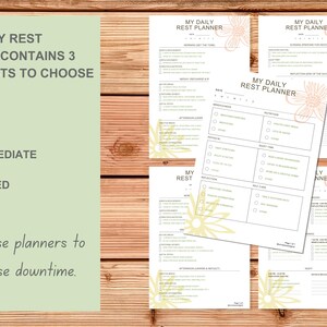 Daily Rest Planners | Printable Self-care Checklists | 3 Sizes | Basic ...