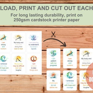 56 FND Affirmation Cards Printable | PDF and JPG | Support Deck With ...