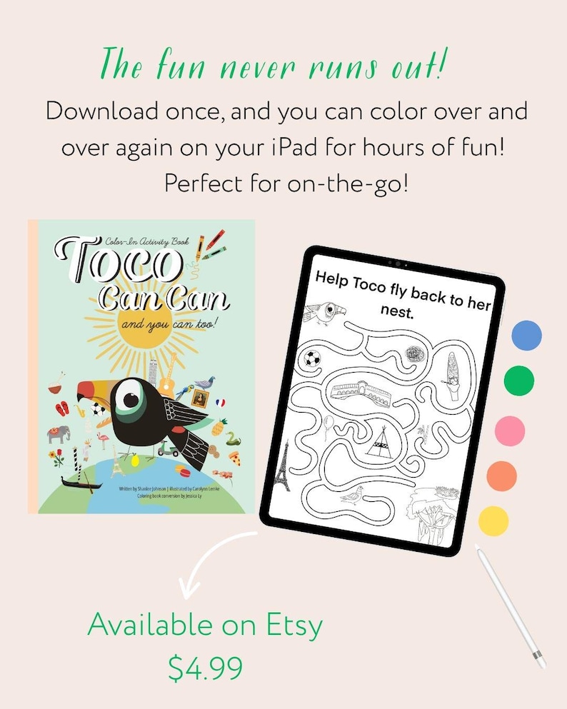 Toco Can Can: and You Can Too! Color-in Activity Book - Digital ...