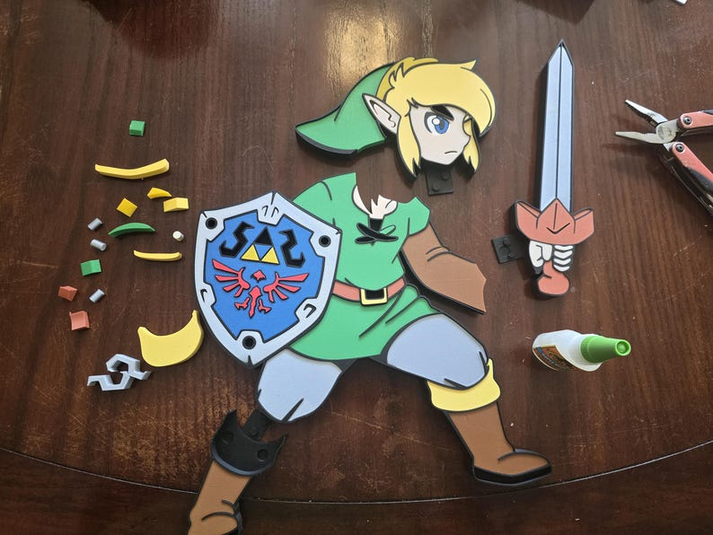 3D Wall Art Legend of Zelda -link - 65 Piece Puzzle - Etsy