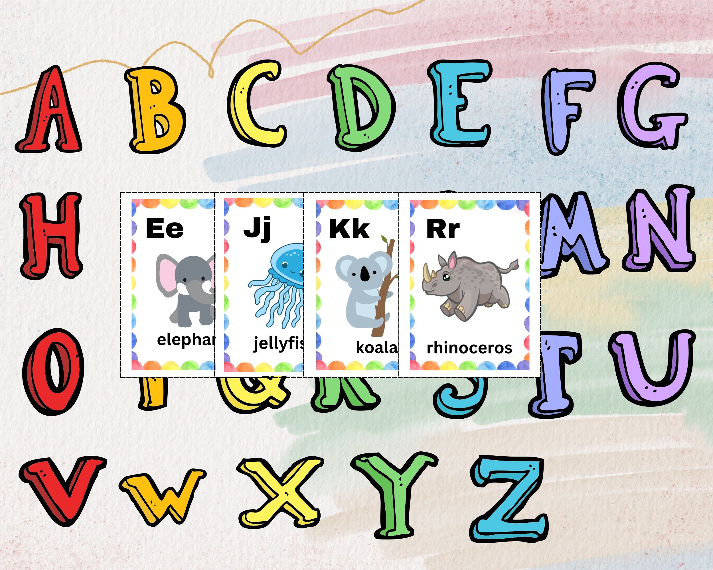 ABC Flashcards, Alphabet Flashcards, Kids Craft , Kids Learning ...