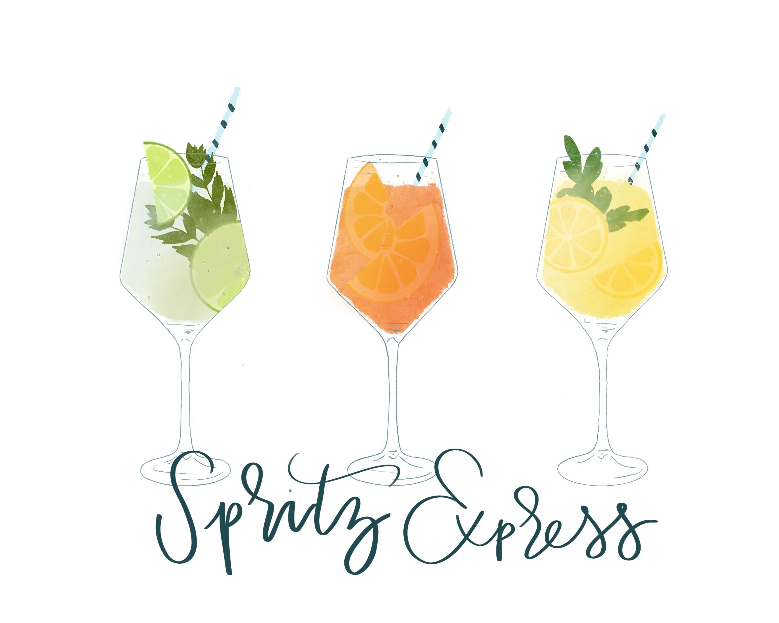 Hand-drawn Spritz Cocktails Print – Elegant Bar Cart Wall Art ...