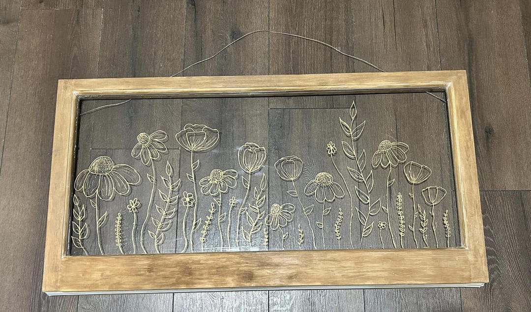 Decorative Window Etching Etsy