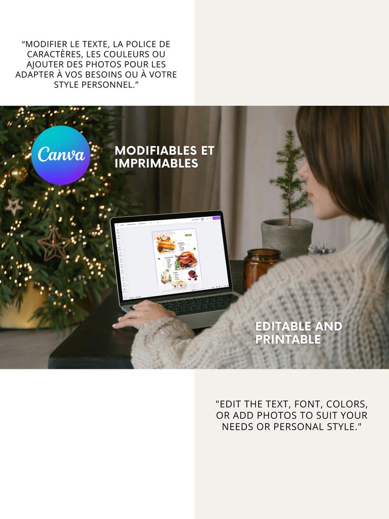 Christmas Party Menu Template, 5 Customizable Recipes on Canva ...